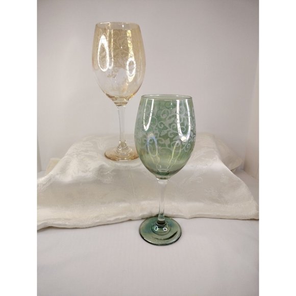 Cristalleri Fratelli Fumo | Dining | Vtg Wine Glasses Italian Etched ...